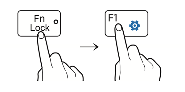 Using the Function Keys on the Notebook