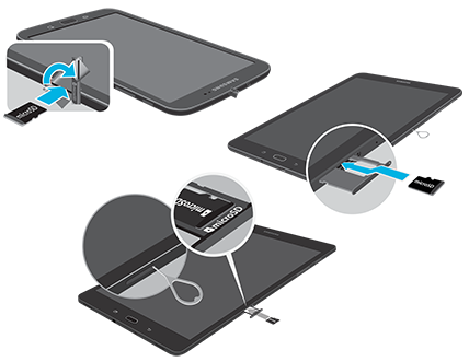 Insert and Remove a MicroSD Card from Your Tablet