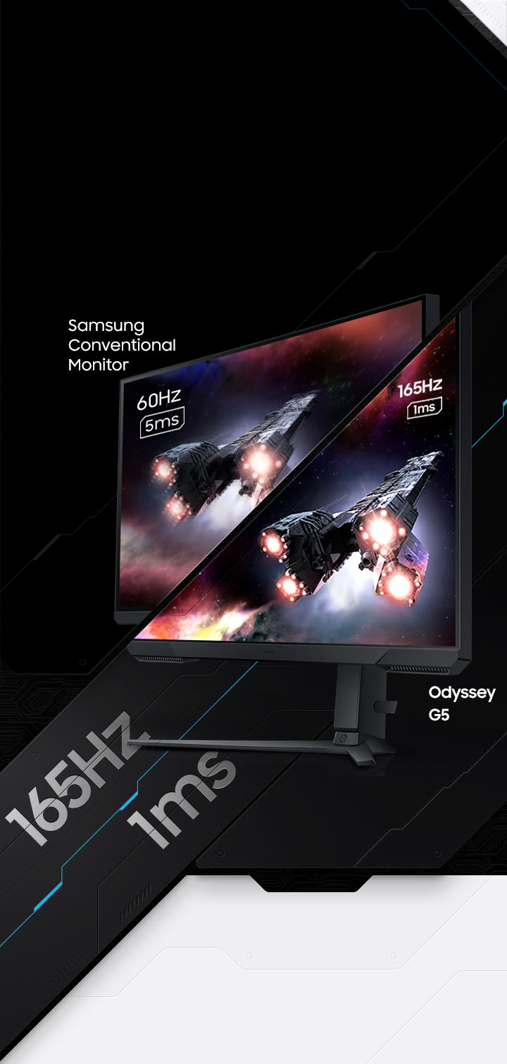 27 Odyssey G51C QHD 165Hz 1ms HDR10 Gaming Monitor Monitors - LS27CG512ENXZA | Samsung US