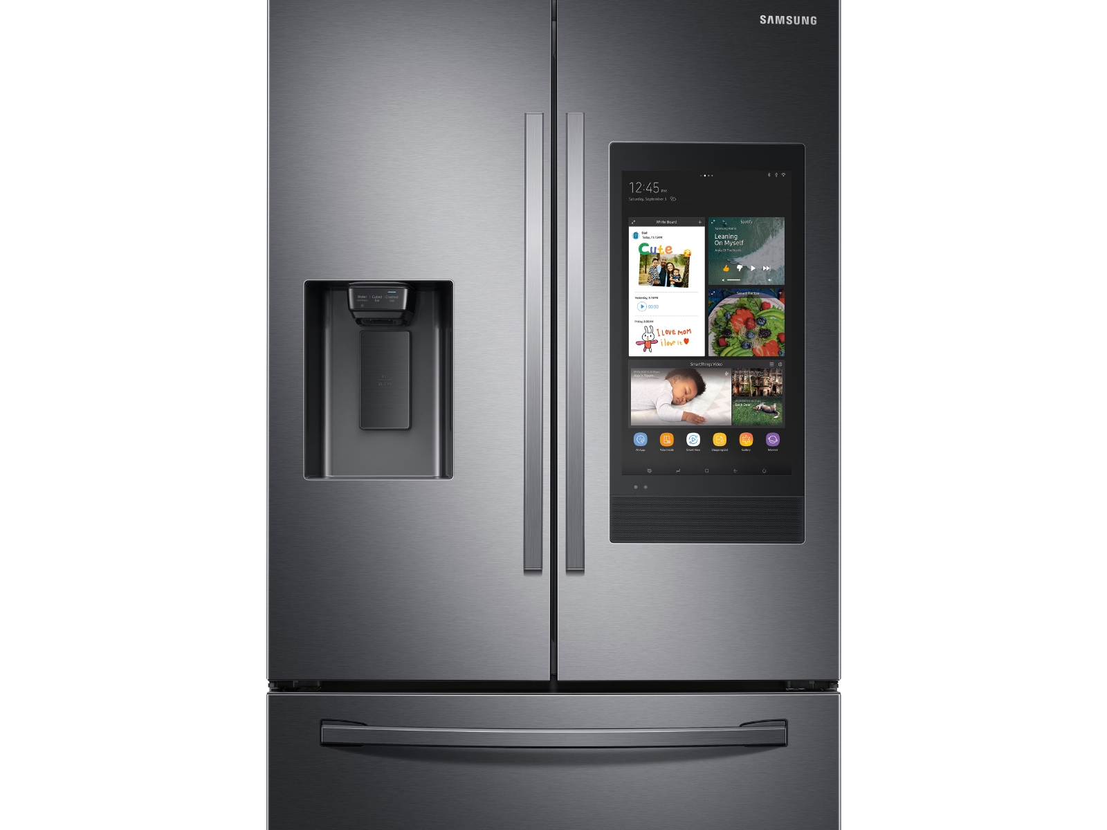 26.5 cu. ft. Large Capacity 3-Door French Door Refrigerator with Family ...