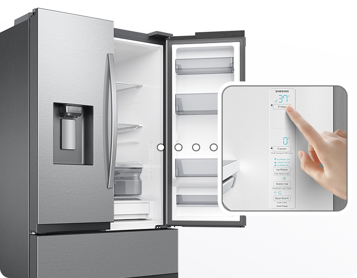 27 cu. ft. Mega Capacity Counter Depth 3-Door French Door Refrigerator ...