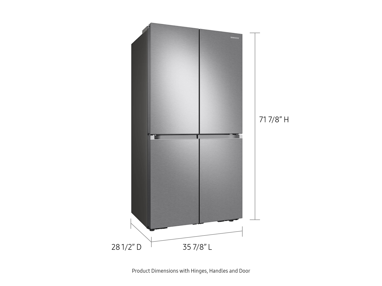 Stainless Steel 23 cu. ft. 4-Door Flex Fridge with Dual Ice Maker ...