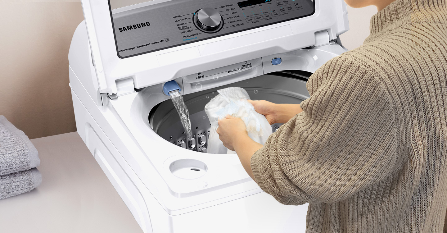 WA7600 5.4 cu. ft. Top Load Washer WA54R7600AW US Samsung US