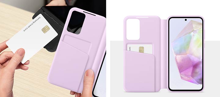 Galaxy A35 5G S-View Wallet Case, Lavender Mobile Accessories - EF-ZA356CVEGUS | Samsung US