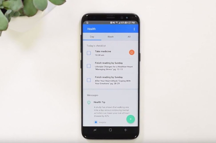 HeartWise - Today's Checklist | Samsung Healthcare