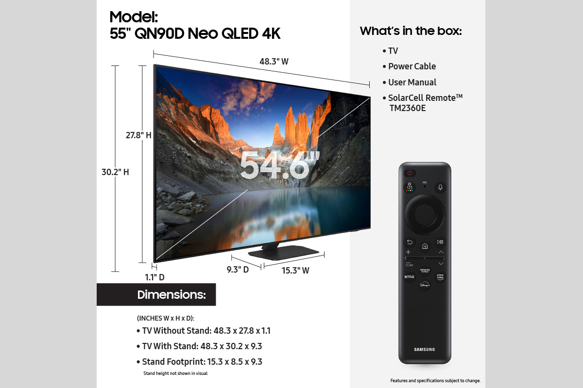 55" Class Samsung Neo QLED 4K QN90D | Samsung US