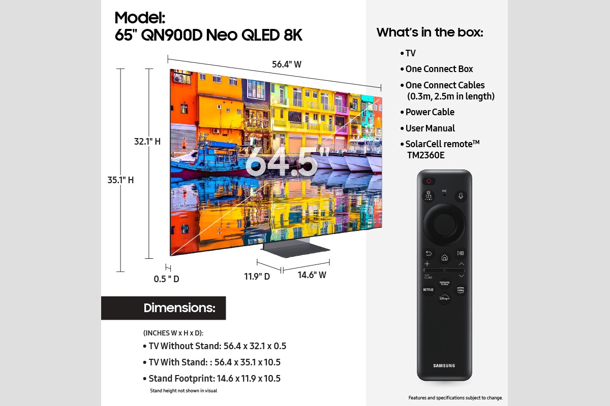 65" Class Samsung Neo QLED 8K QN900D | Samsung US
