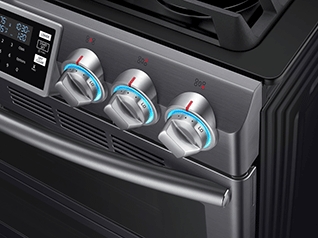 5.8 cu. ft. Slide-In Gas Flex Duo™ Range with Dual Door Ranges - NX58K9850SG/AA | Samsung US