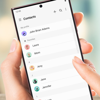 Manage your contacts with ease on your Galaxy phone and tablet