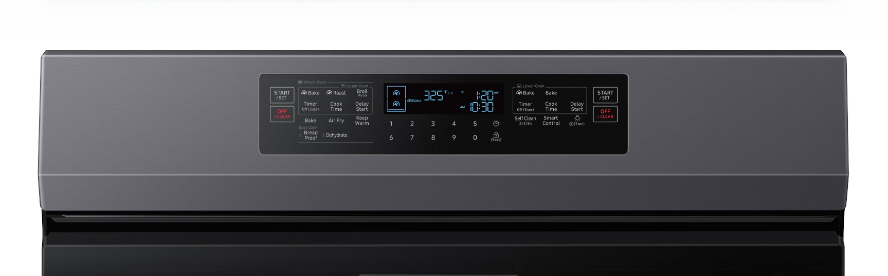 Control panel, Clock, The Sabbath Option, Demo mode, and Temperature ...