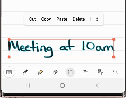 Use Samsung Notes handwriting functions with your S Pen