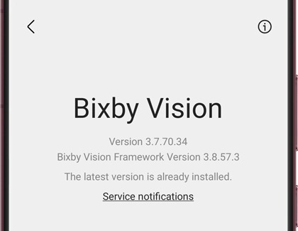 Check the software version and update Bixby