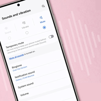 Sounds, vibrations, and notifications on your Galaxy phone or tablet
