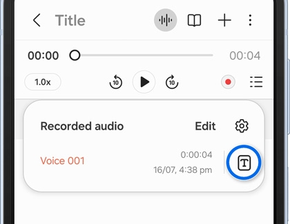 Use Voice Recorder with Galaxy AI on Galaxy phones or tablets
